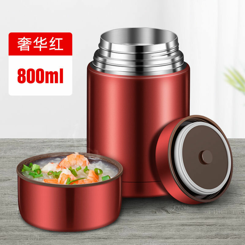 Оригинальный термоконтейнер из нержавеющей стали 316, портативный термоконтейнер для приготовления каш и переноски еды, термоконтейнер для обеда.