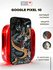 Черный матовый чехол на Google Pixel 10 / Гугл Пиксель 10 с принтом С Драконом