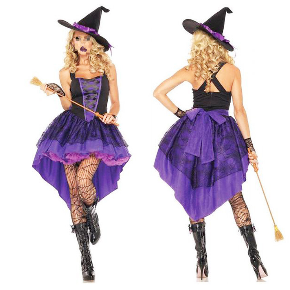 Наряд Колдуньи, Пурпурный, Для Ролевых Игр, 1 Комплект
