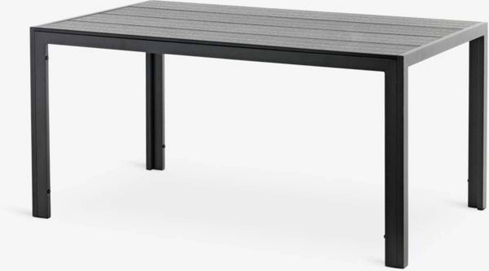 Садовый стол из искусственного дерева Jysk MADERUP цвет черный 90 x 150 x 74 см.