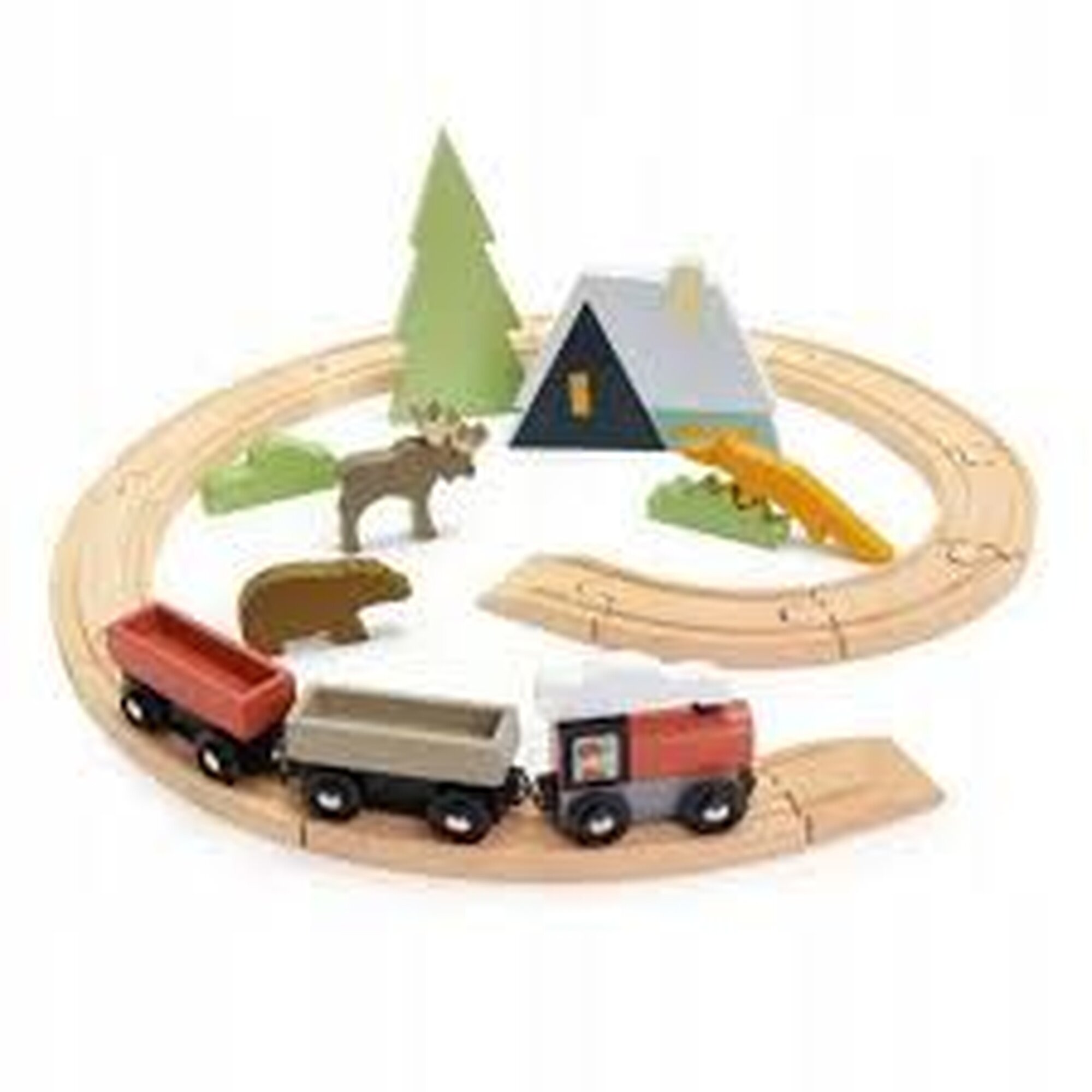 Железная дорога Tender Leaf Toys - Деревянная железная дорога с поездом - TL8701