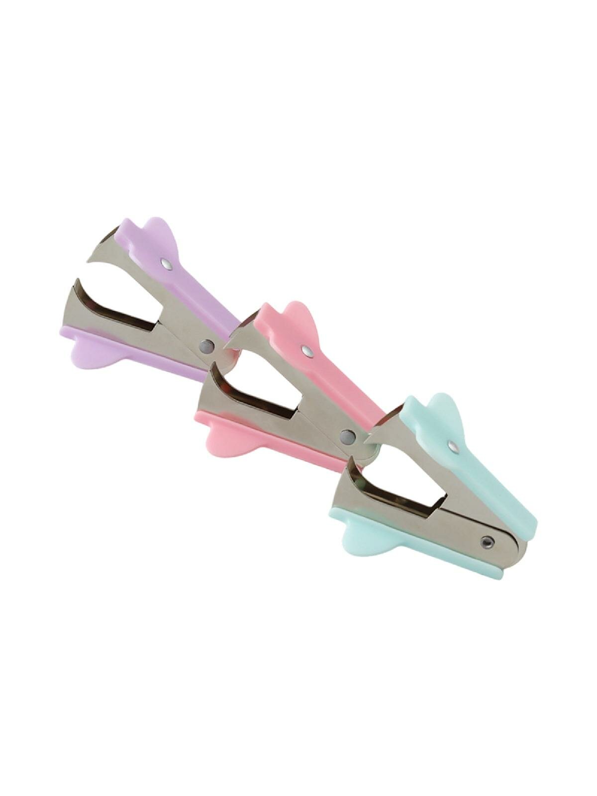 Набор из 3 мини-экстракторов для удаления скрепок для документов, практичный и забавной формы