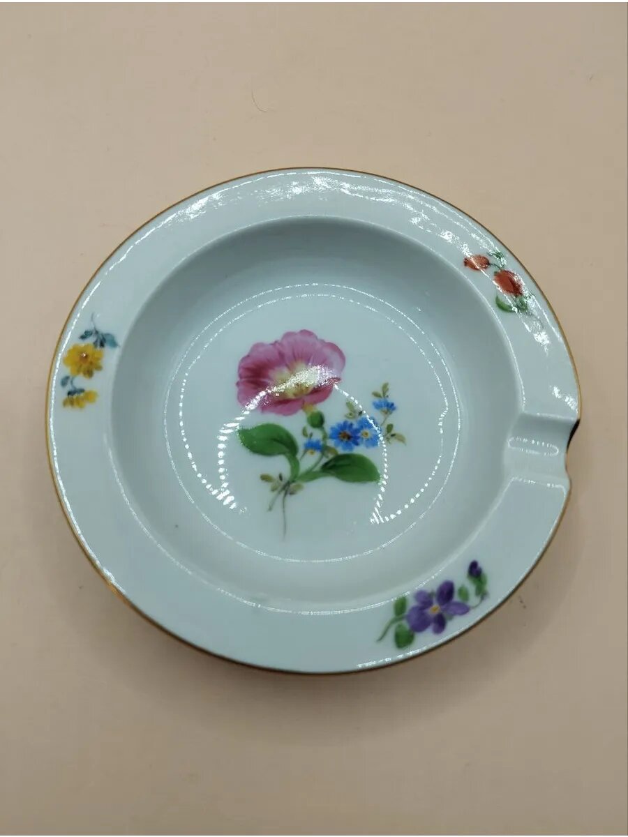 Пепельница с цветочной композицией, Meissen