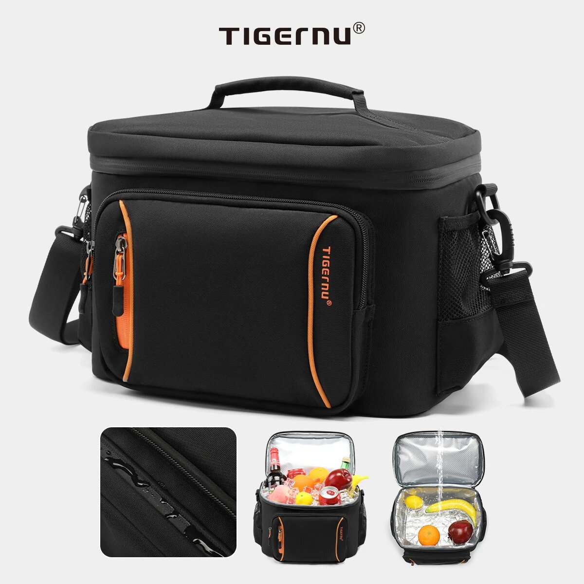 Сумки для обеда Tigernu для изолированной герметичной сумки-холодильника, водонепроницаемая женская сумка, пакет со льдом, сумка для хранения холода, коробки для обеда для пикника, школы