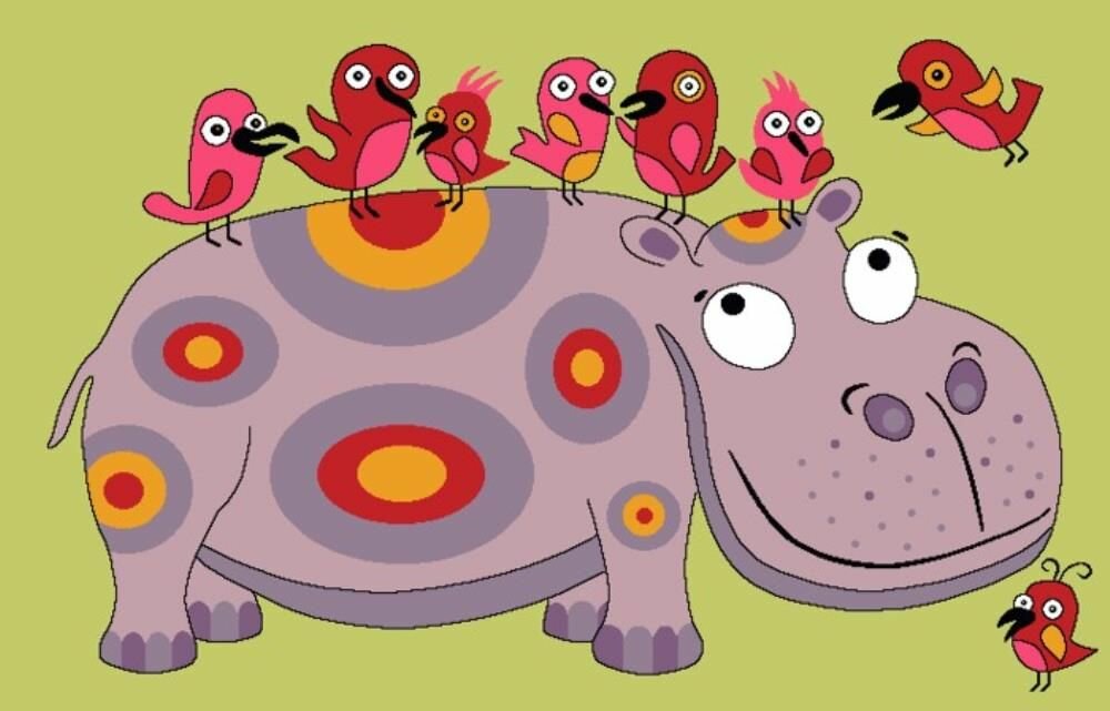 Ковер Бегемотик 130 цвет разноцветный 1 м на 1,5 м