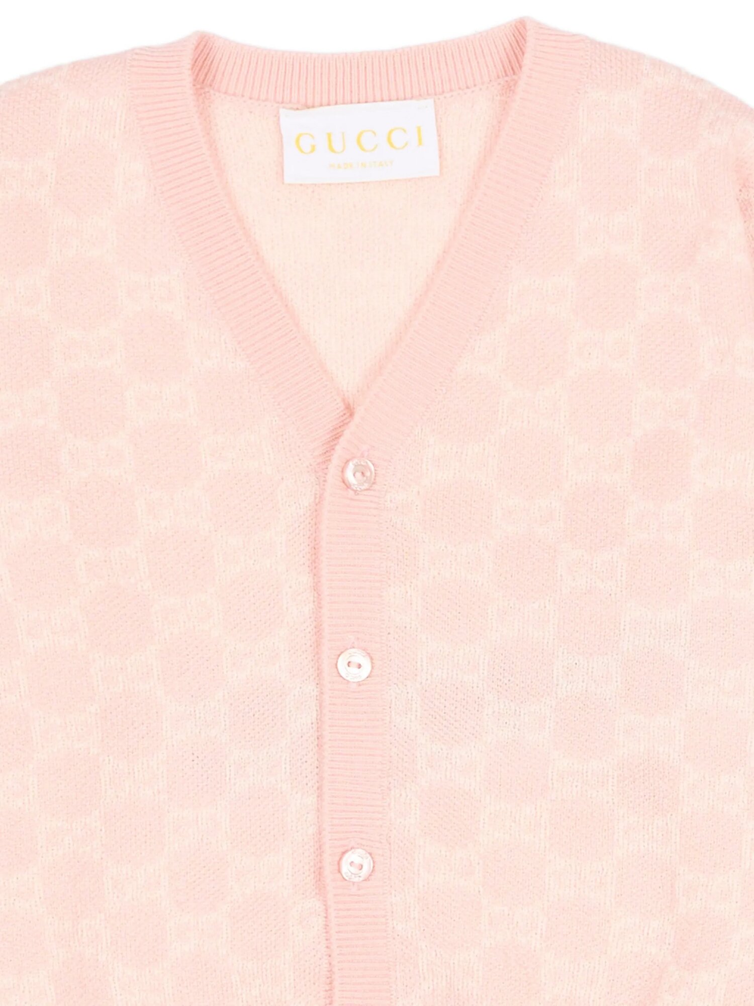 Кардиган GUCCI GG-pattern jacquard cardigan, размер 66, розовый — фото 1