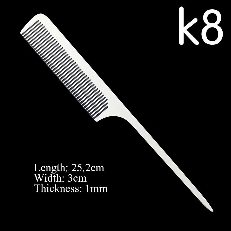 Металлическая расческа CestoMen серебристого цвета K8