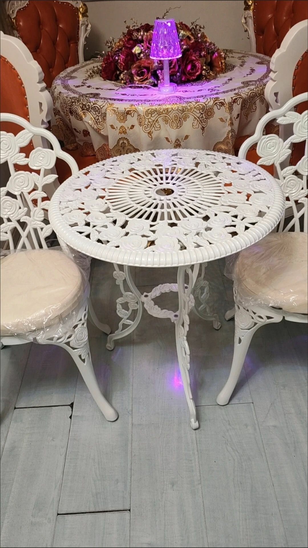 Морозостойкий и Антикоррозийный Набор садовой мебели европейского стиля из литого алюминия (только стол) для балкона/террасы. Легко чистить. Подходит для экстремально холодной погоды.