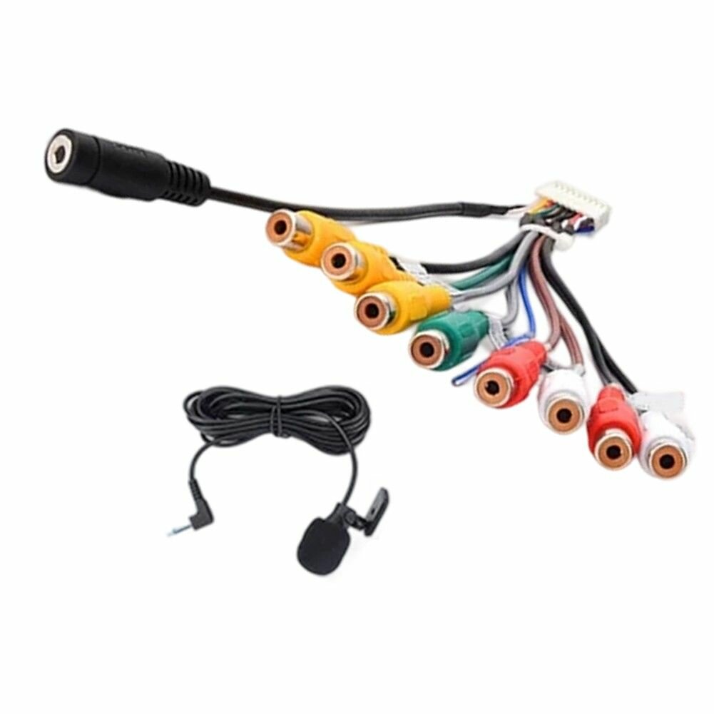 Автомобильный Стерео Кабель-Адаптер Aux с Выходом RCA Для Микрофона Автомобильного Радиоприемника