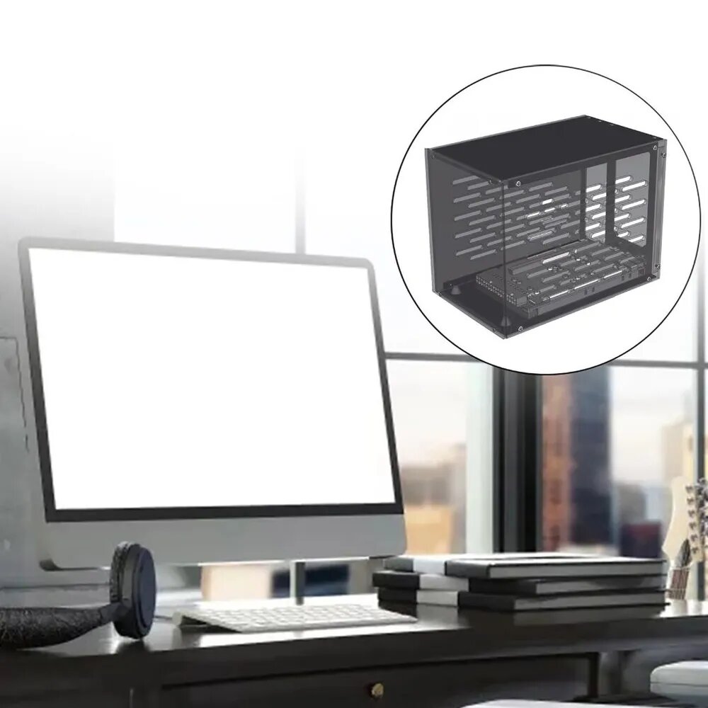 USB-концентратор с поддержкой 4K и скоростью 40 Гбит/с, металлический корпус, синий/белый