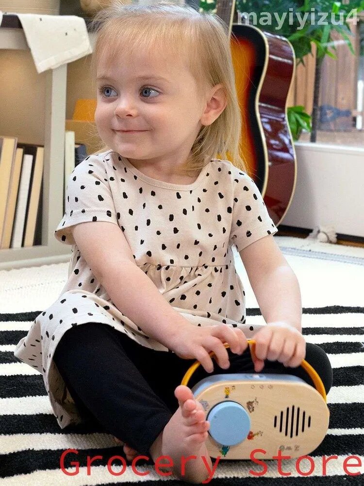 Интерактивная игрушка Ретро-радиоприемник для детей, музыкальные и забавные звуки