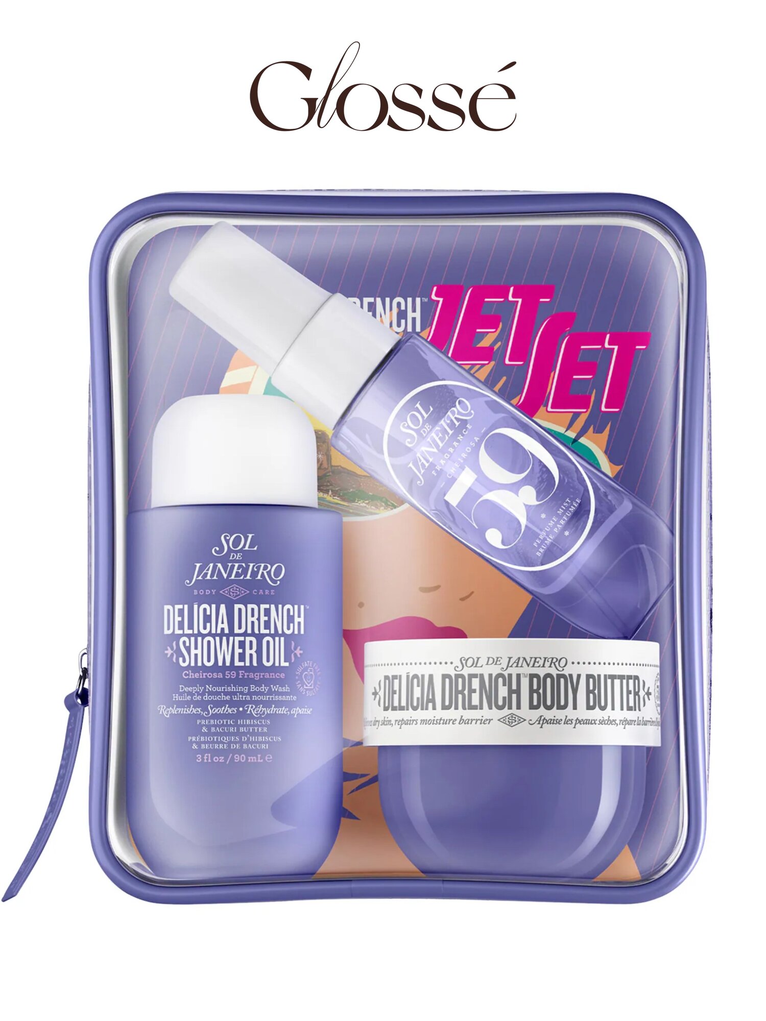 Набор для ухода за телом из трех средств Sol de Janeiro Delícia Drench Jet Set 59