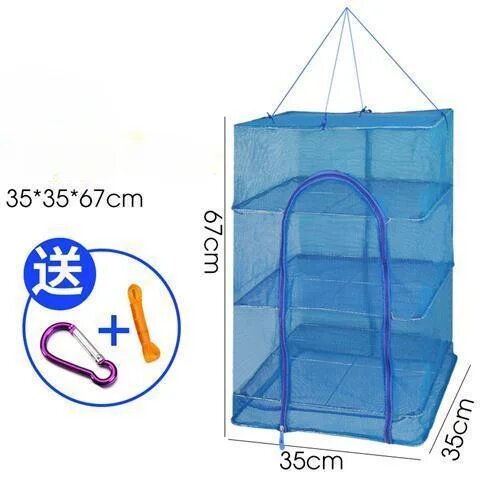 New Folding Drying Net Anti-fly Cage Fishing Net Drying Fish Drying Cage Drying Net Drying Vegetable Net Rack Dry Goods