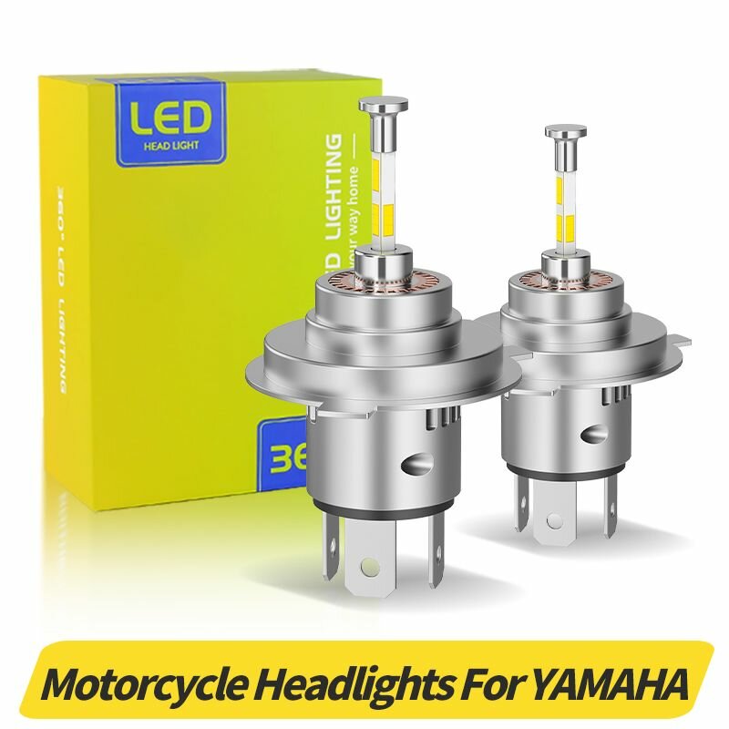 Canbus H4 9003 LED фара 50 Вт 1:1 Mini 360 CSP для YAMAHA FJR1300 2003-2005, 12В, 6500K, 4800Лм, IP65, 18 чипов