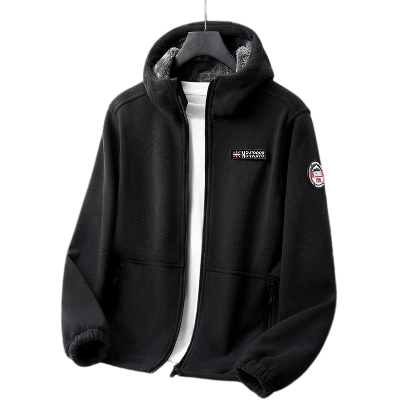 Толстовка флисовая на молнии с капюшоном