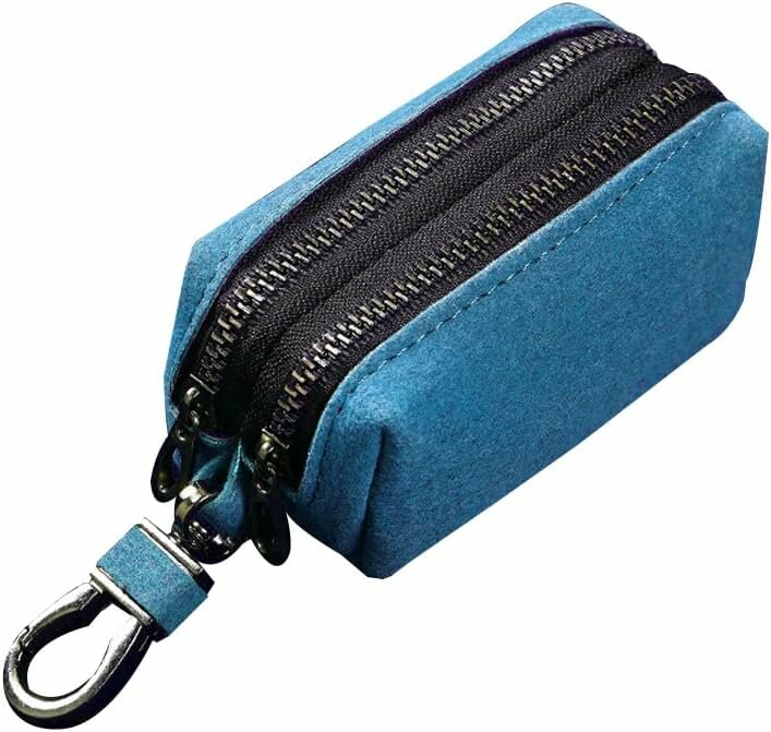 Чехол для брелока, чехол для дистанционного брелока из искусственной кожи, женские брелоки и брелки с 2 боковыми кармана