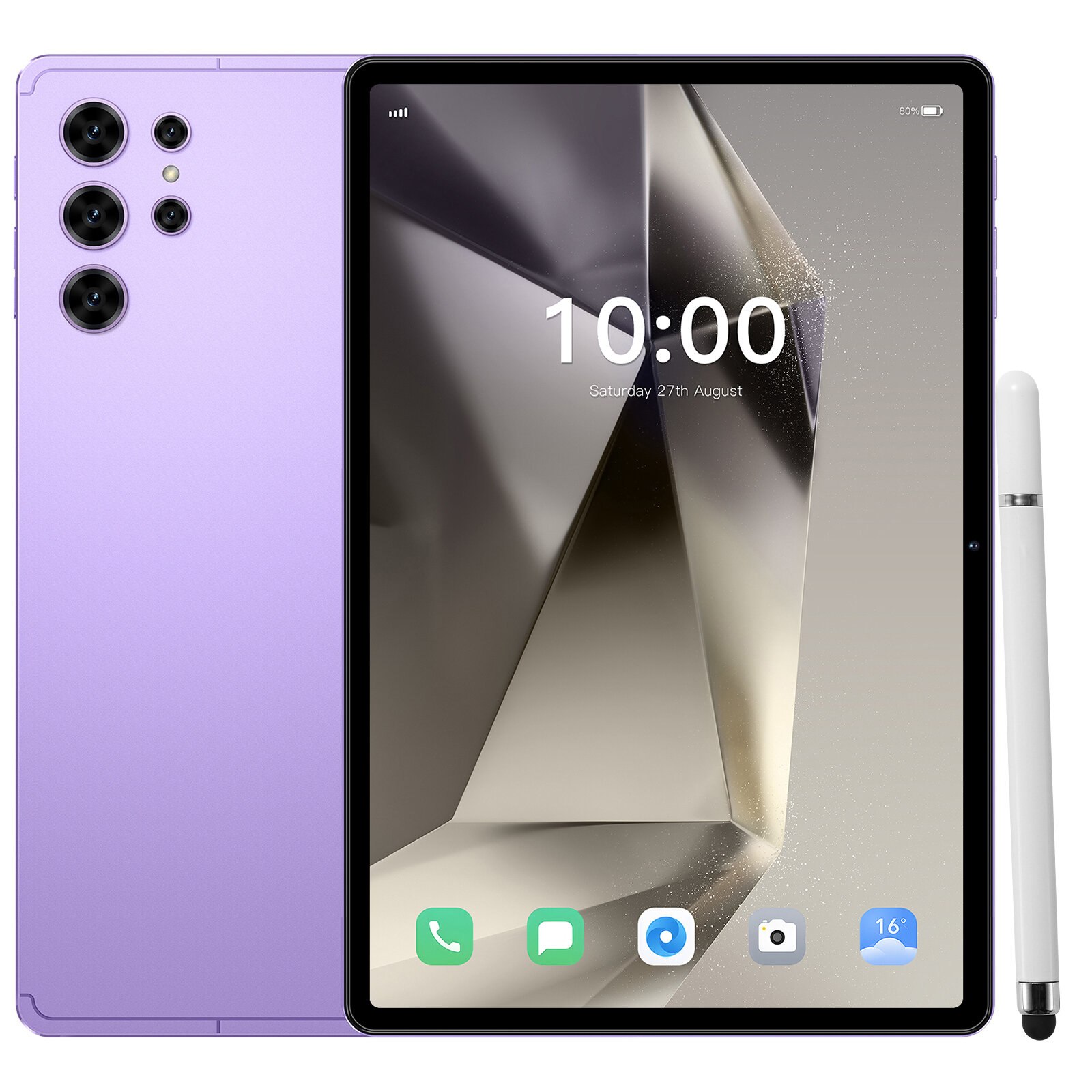 Планшет 10.1' 25 Ultra 16GB+1TB Android 15.0 Pad PC 16MP/32MP 5G, WIFI, 10000 мАч, лавандовый фиолетовый
