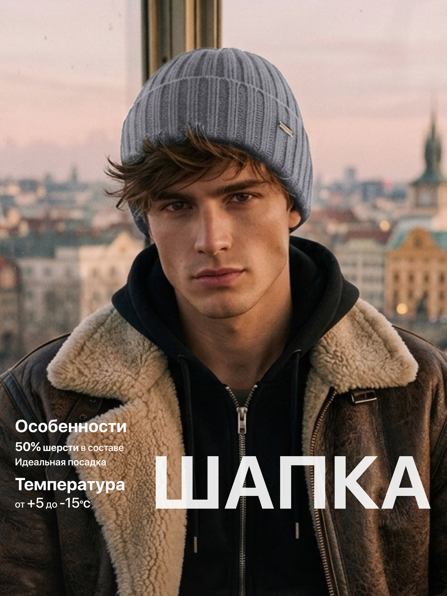 Шапка-бини Томас для мужчин