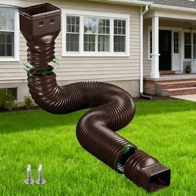 Дренажная удлинительная труба для сточного отверстия, наружная труба для отвода дождевой воды, подходит для дренажа или удлинения гибкой трубопроводной системы