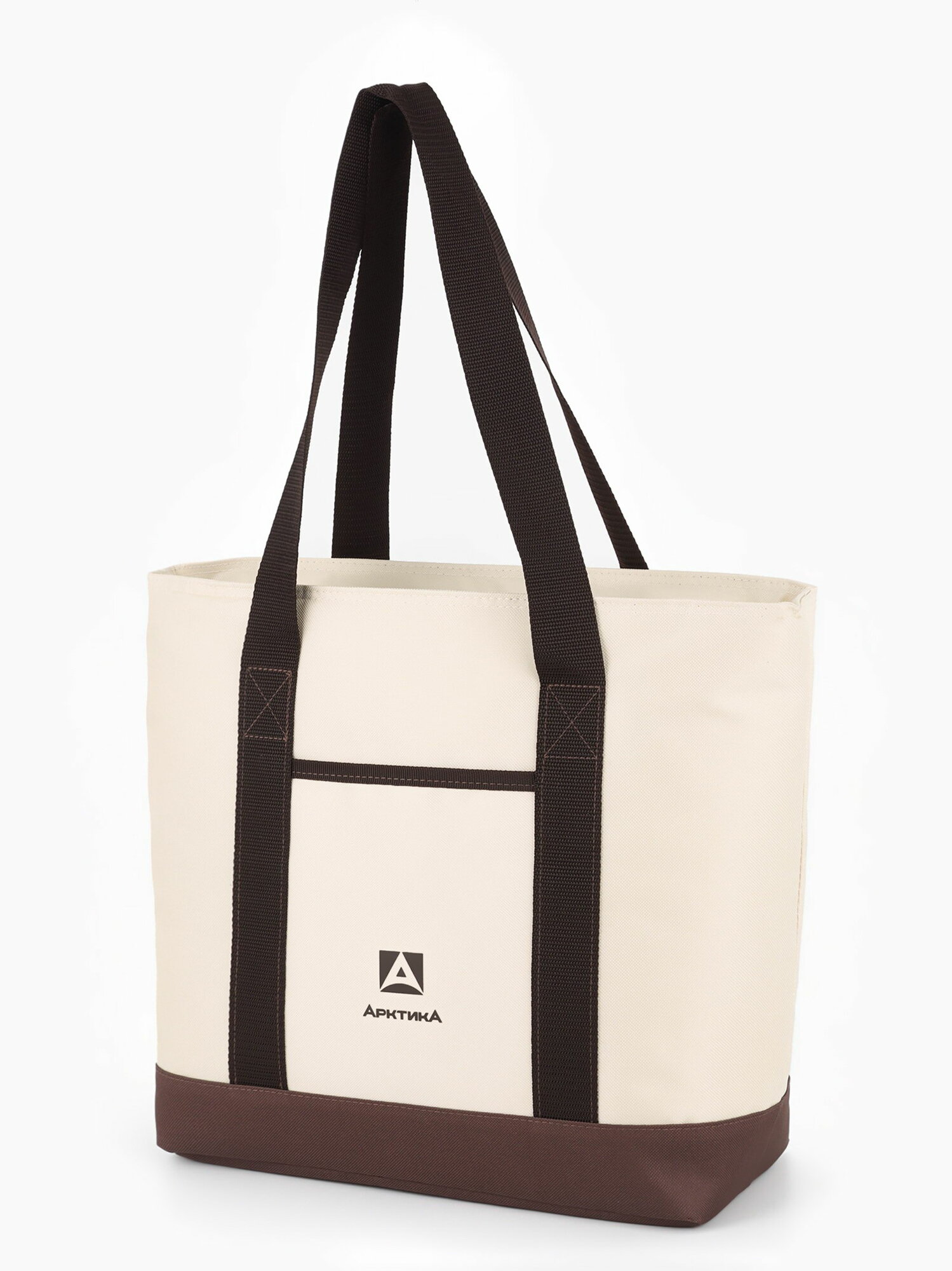 Термосумка - шоппер 17.5 л, 43x15x36.5 см, бежевая, для кого: унисекс