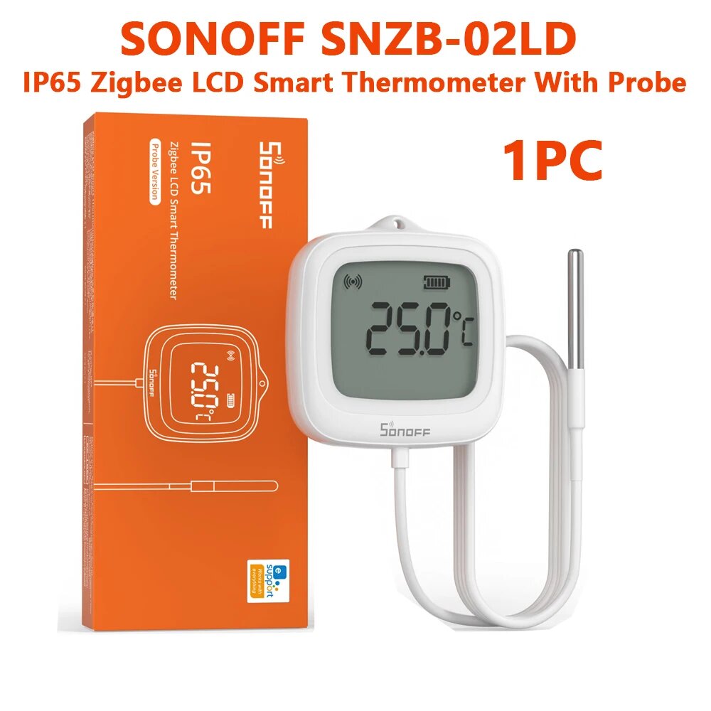 SONOFF SNZB-02LD Умный термометр для аквариума Sonoff SNZB-02LD 1PC
