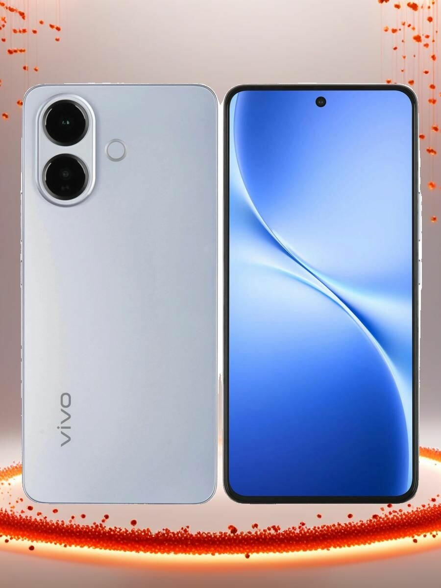 6.77" Смартфон Vivo V60 Lite 256 ГБ голубой ядер - 8x(2.8 ГГц), 8 ГБ, 2 SIM, AMOLED, камера 50+8 Мп, NFC, 4G, 6500 мА*ч
