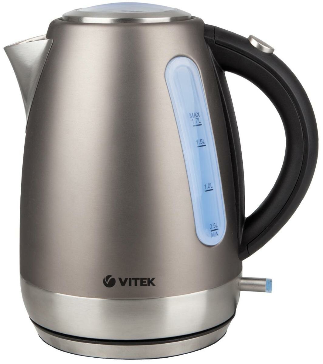 Чайник электрический Vitek VT-7025 ST, 1,7 л, 2150 Вт, нержавеющая сталь, серебристый