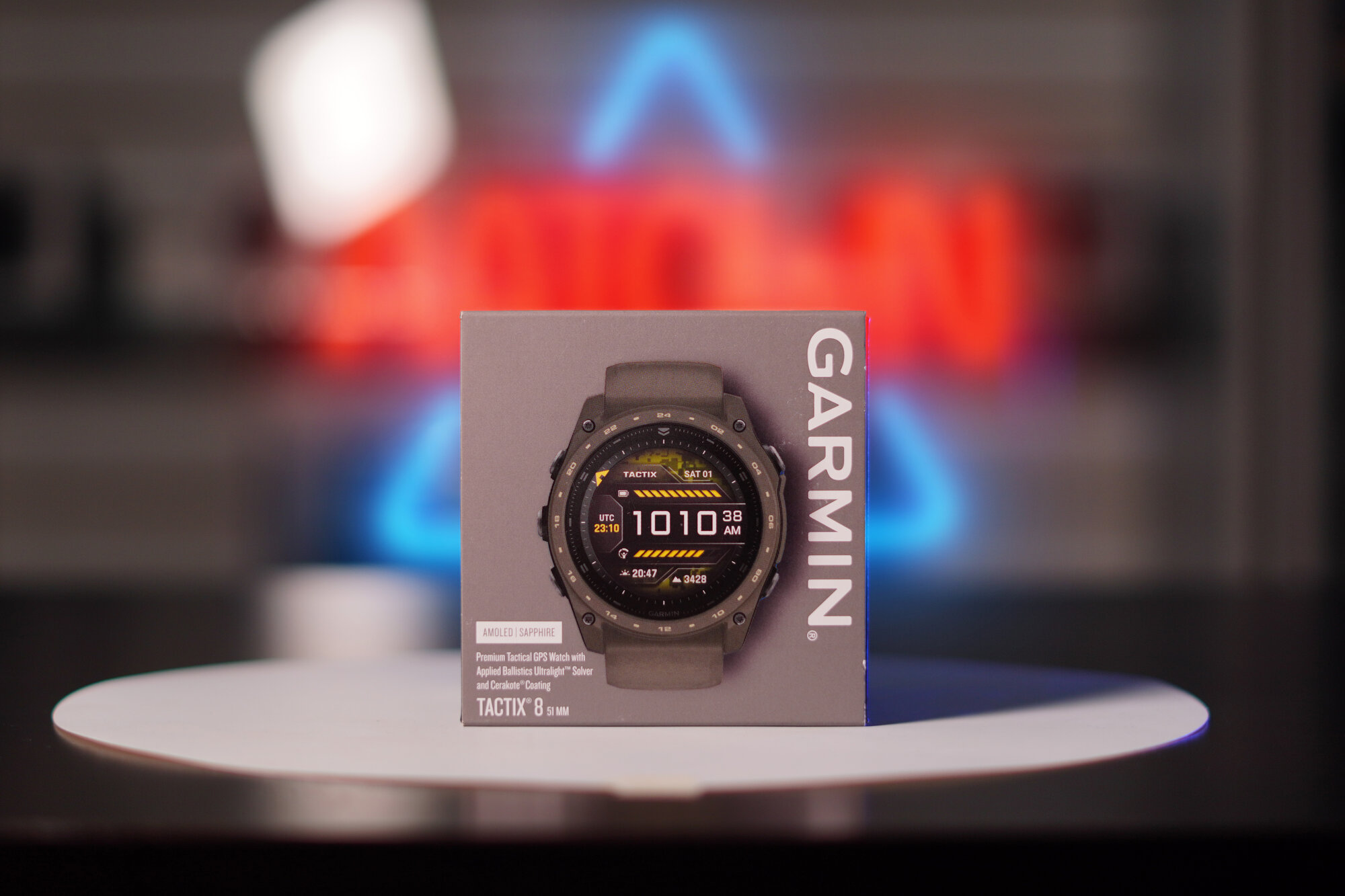 Garmin Tactix 8 – 51 mm AMOLED Includes Applied Ballistics Ultralight Solver and Olive Drab Cerakote Coating 010-04553-10