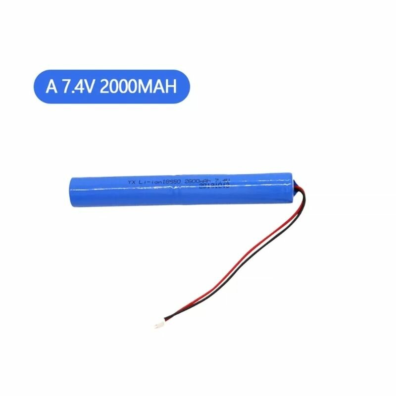 (1 шт.) Аккумуляторная батарея 7.4V 18650 для игрушек - 2000 мАч