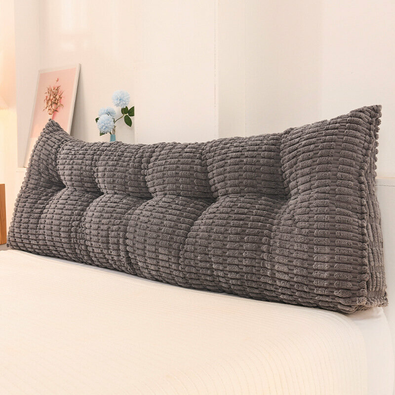 Треугольная подушка-спинка для кровати, вельвет, съемный чехол, 15 см толщина, 45 см высота, длина 80-180 см, для изголовья, татами, общежития