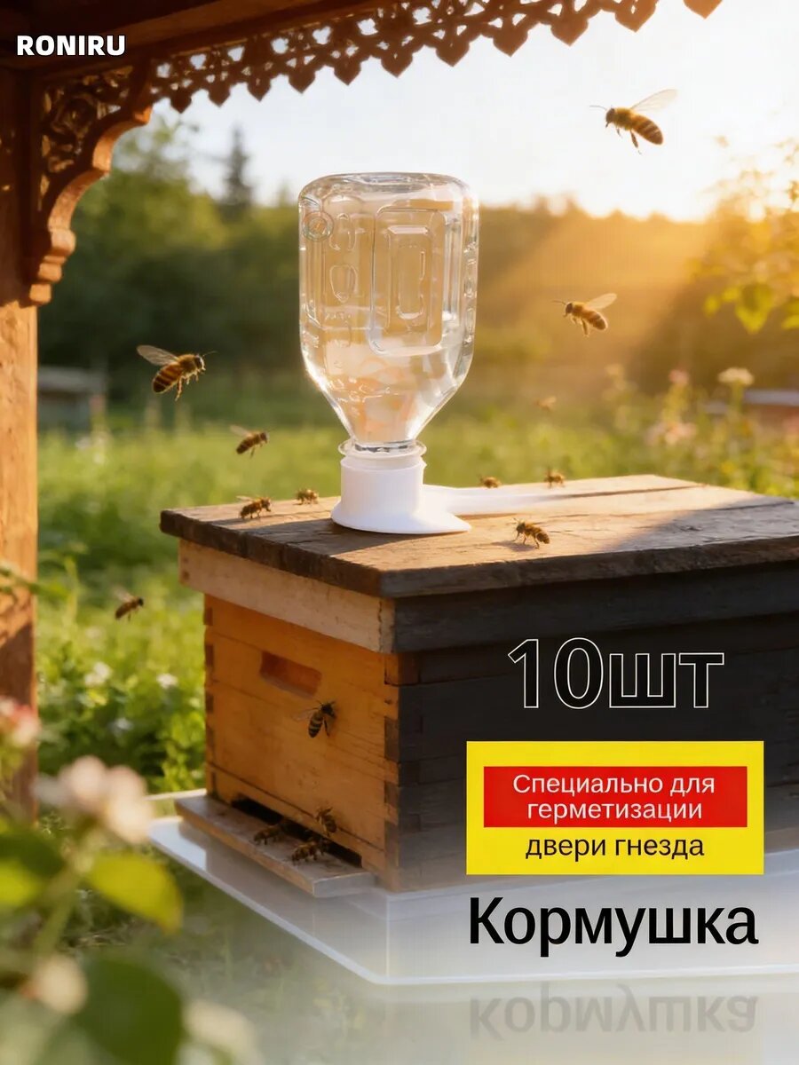 Кормушка для пчел 15x7.8 см набор 10 шт
