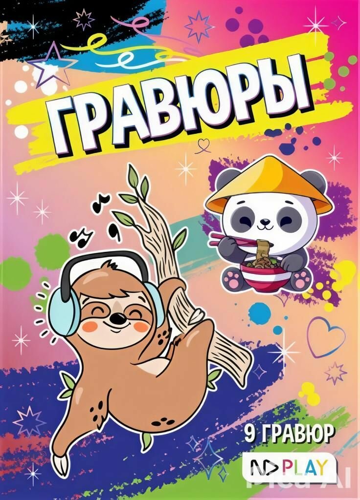Набор гравюр ND Play Веселые приключения , с маркировкой (315663)