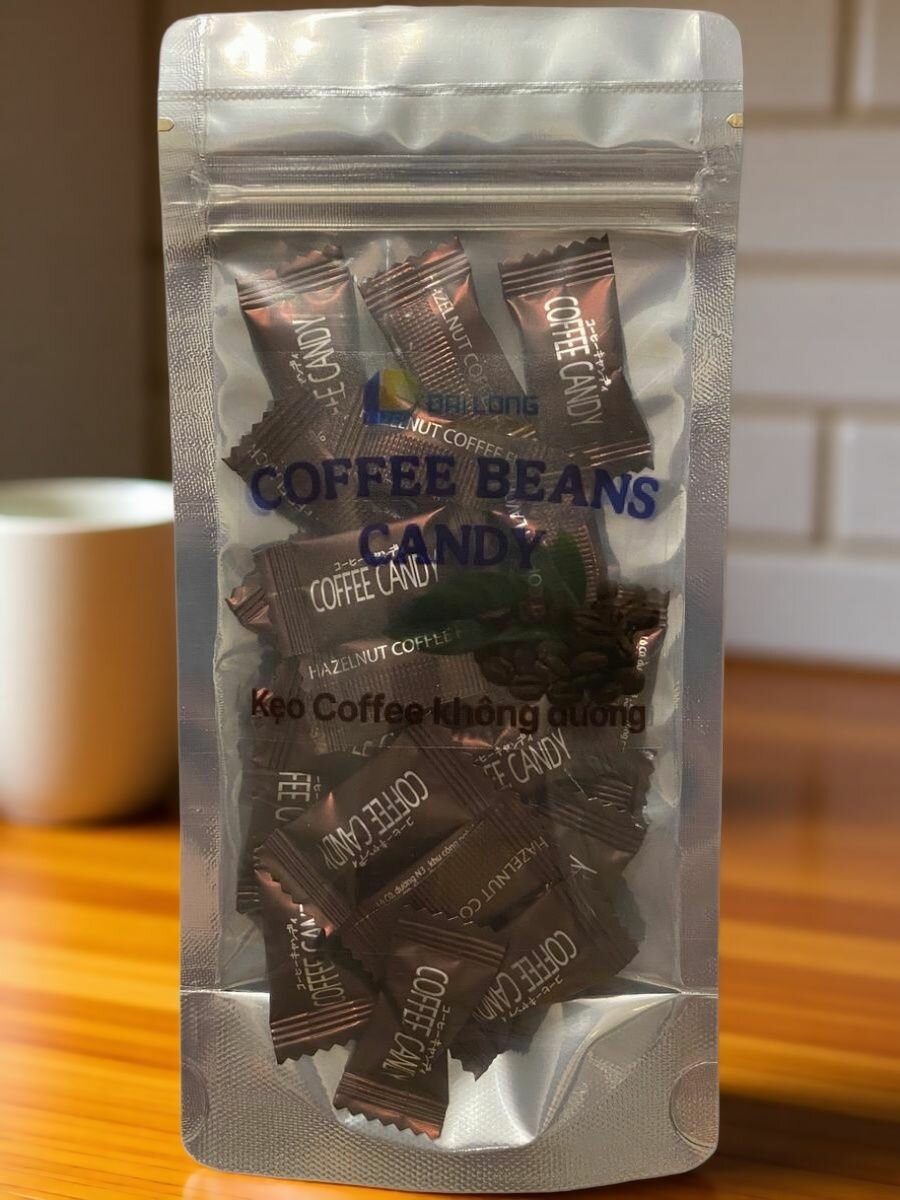 Конфеты со вкусом кофе, аромат лесной орех, без сахара, Dai Long, 33 г, Вьетнам