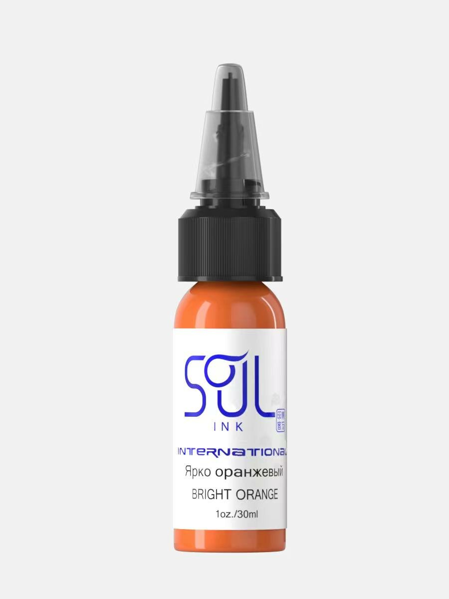 Краска пигмент для тату Soul Ink - Bright Orange (ярко-оранжевый) 30 ml