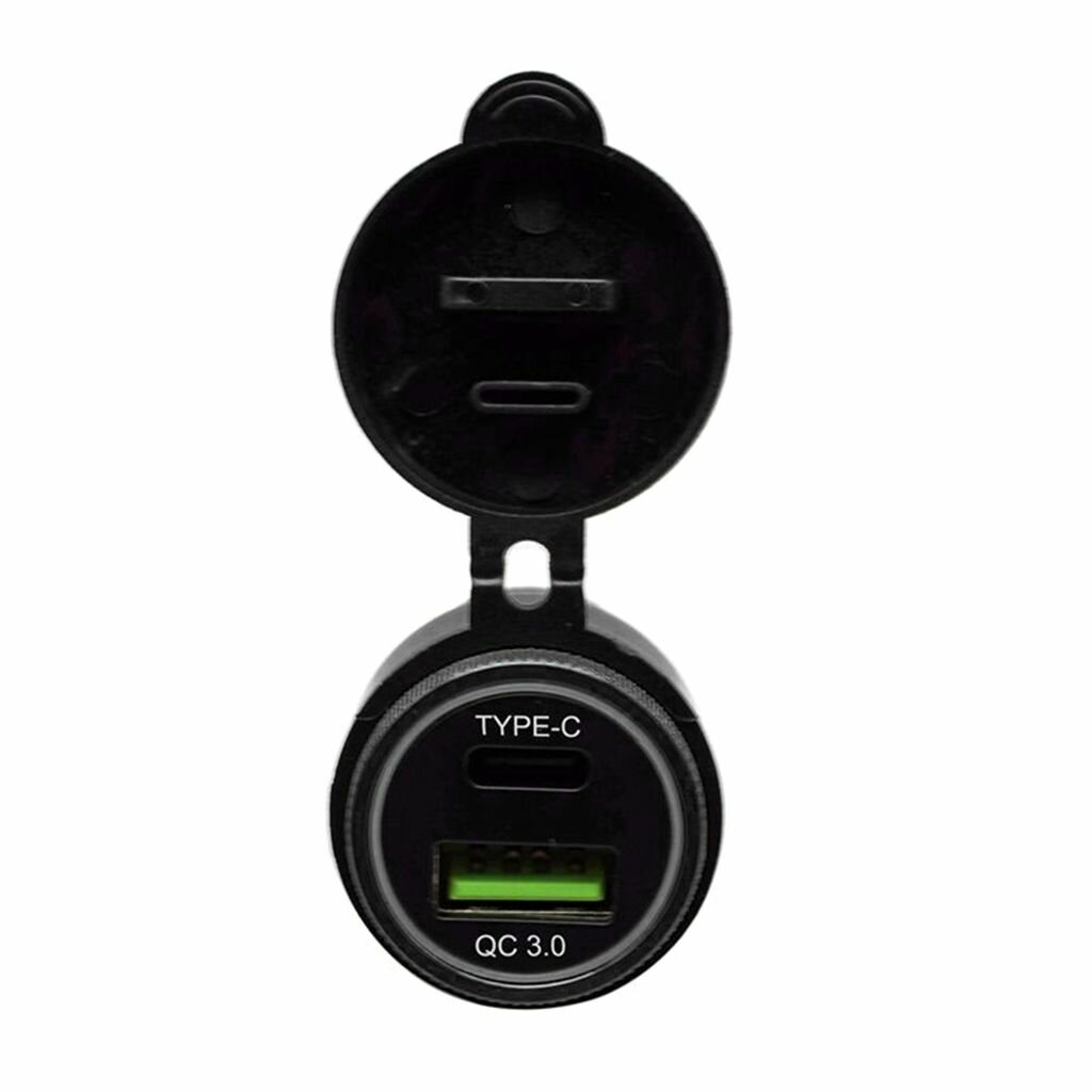 Мотоциклетное USB-зарядное устройство для телефона Type-C + QC3.0, адаптер быстрой зарядки, вилка питания мотоциклов