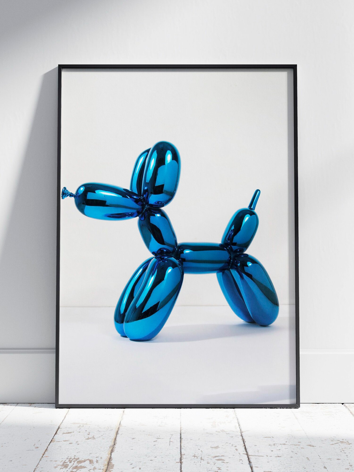 Плакат на стену для интерьера Выставочные Серии и Современные Картины (Надутый пёс - Джефф Кунс) - Постер по искусству формата A4 (21x30 см)