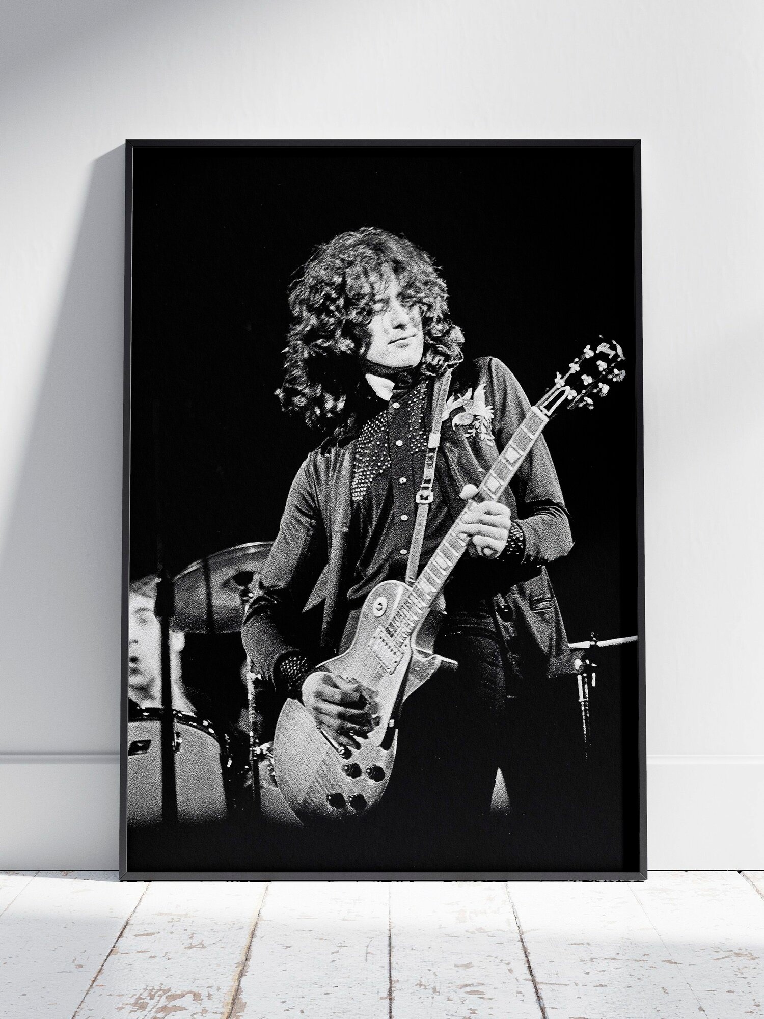 Плакат на стену для интерьера Лед Зеппелин (Джимми Пейдж - Jimmy Page 7) - Постер по музыке и артисту формата A4 (21x30 см)