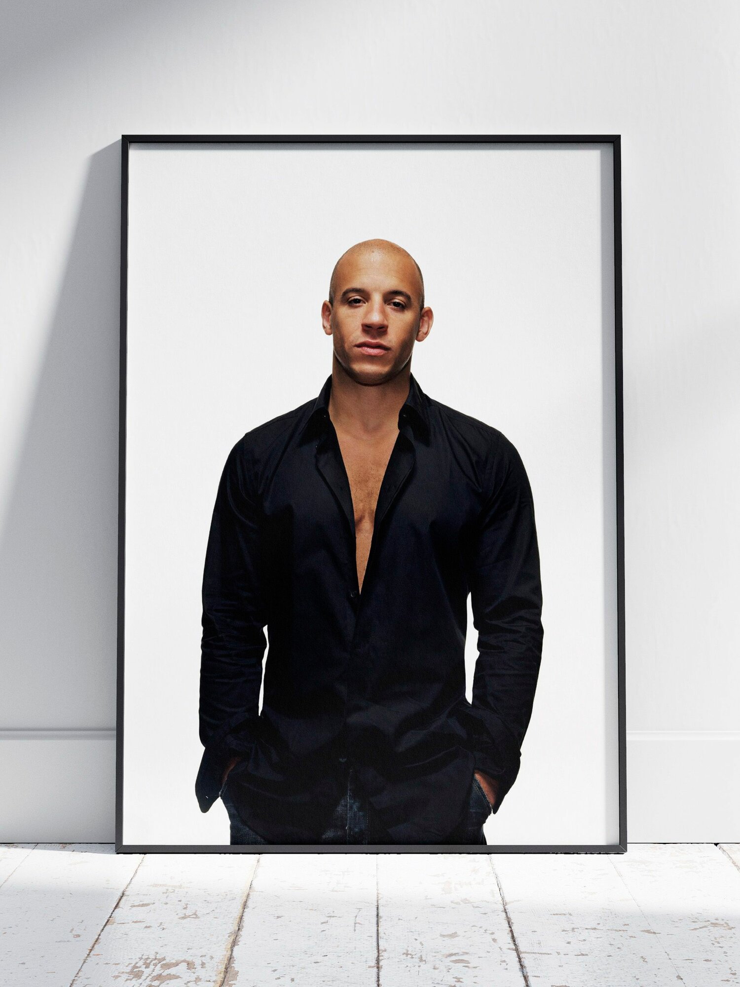 Плакат на стену для интерьера Вин Дизель (Vin Diesel 5) - Постер по актеру фильма, кино, сериала формата A4 (21x30 см)