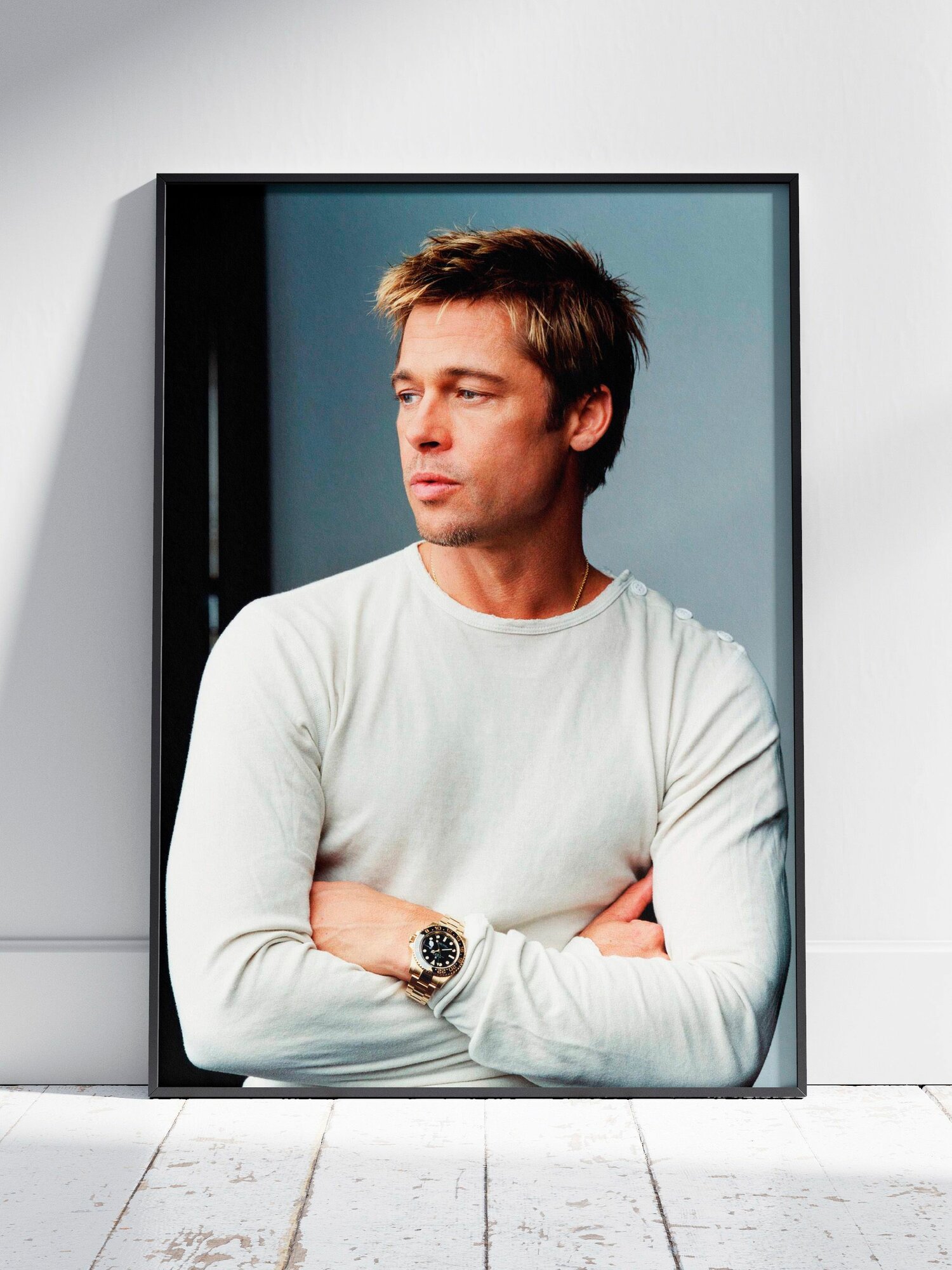 Плакат на стену для интерьера Брэд Питт (Brad Pitt 21) - Постер по актеру фильма, кино, сериала формата A3 (30x42 см)