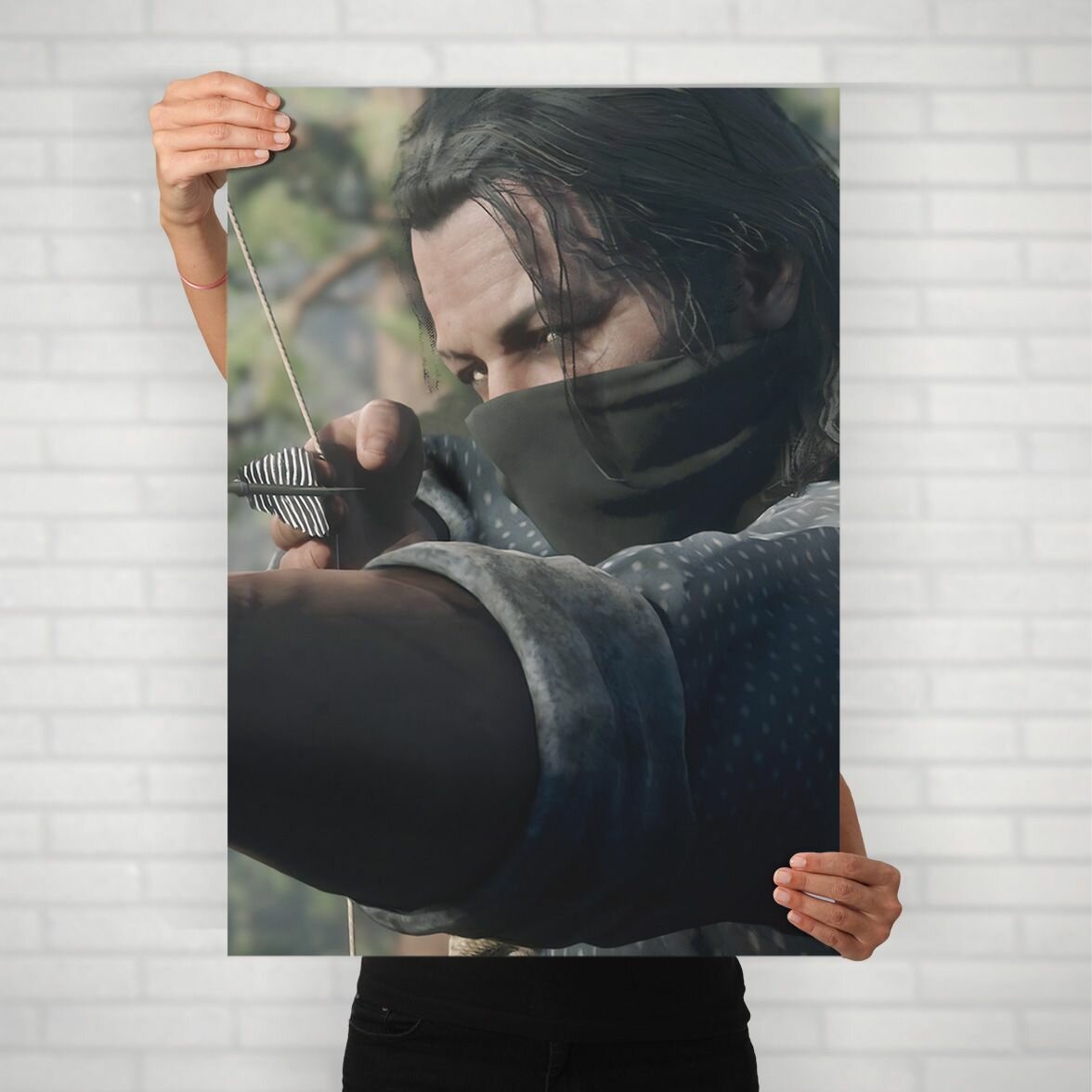 Плакат на стену для интерьера Red Dead Redemption 2 (Чарльз Смит 4) - Постер по игре формата А1 (60x84 см)