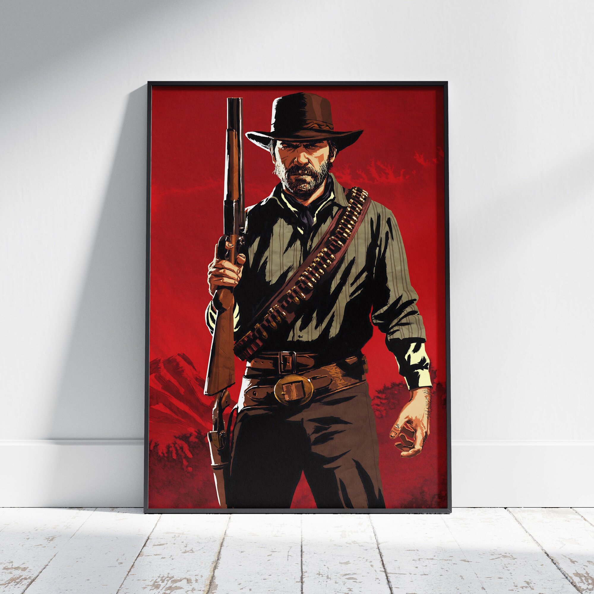 Плакат на стену для интерьера Red Dead Redemption 2 (Артур Морган 1) - Постер по игре формата А4 (21x30 см)
