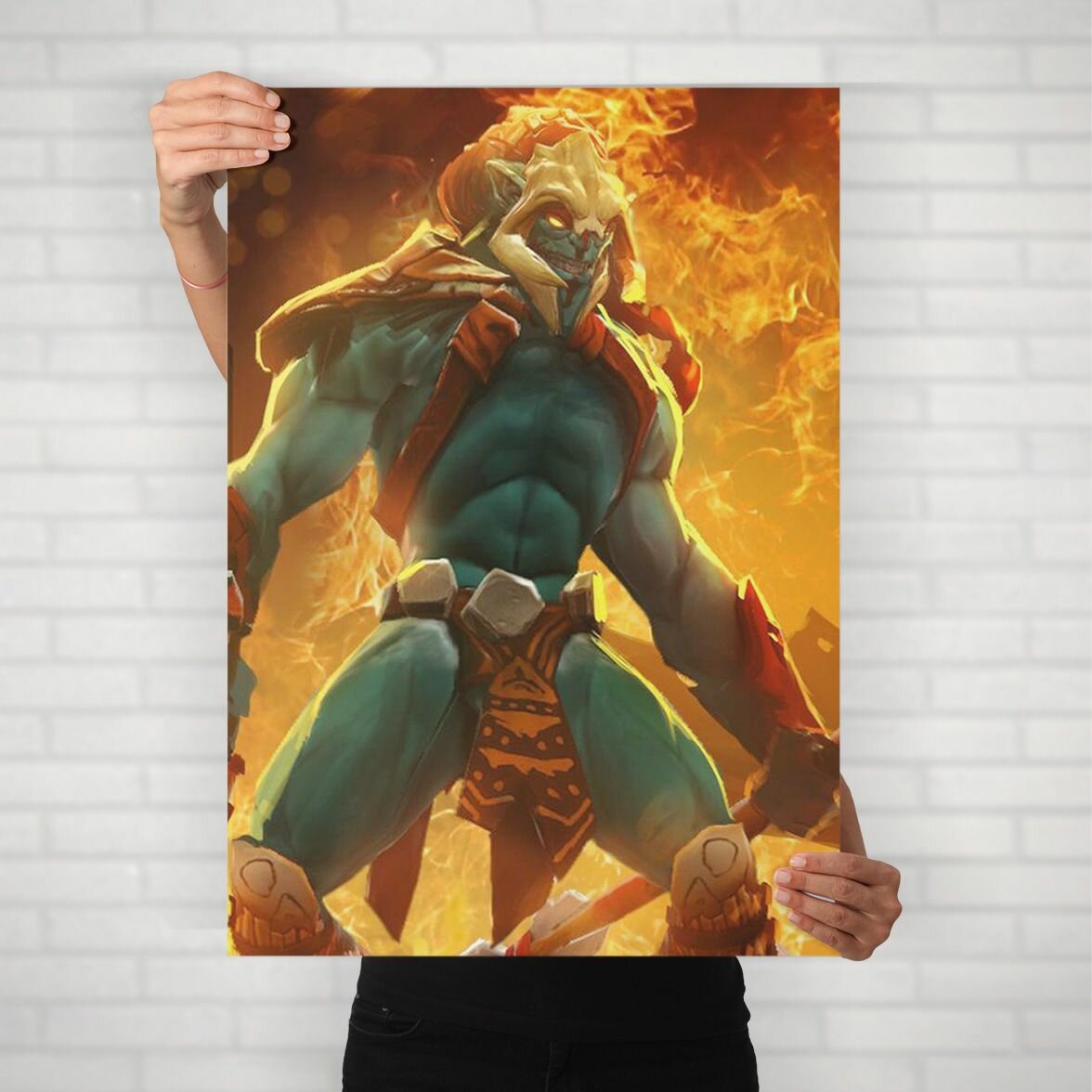 Плакат на стену для интерьера Dota 2 (Huskar 1) - Постер по игре формата A2 (42х60 см)