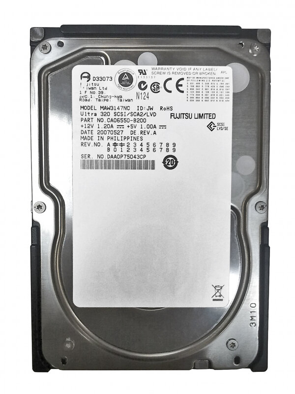 Жесткий диск Fujitsu MAW3147NC 147Gb U320SCSI 3.5" HDD