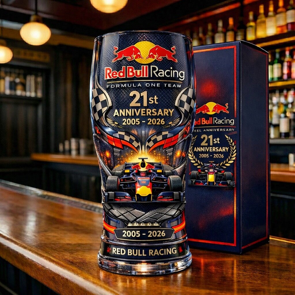 Пивной бокал команды Red Bull, Пинтовый стаканчик, Цветное стекло