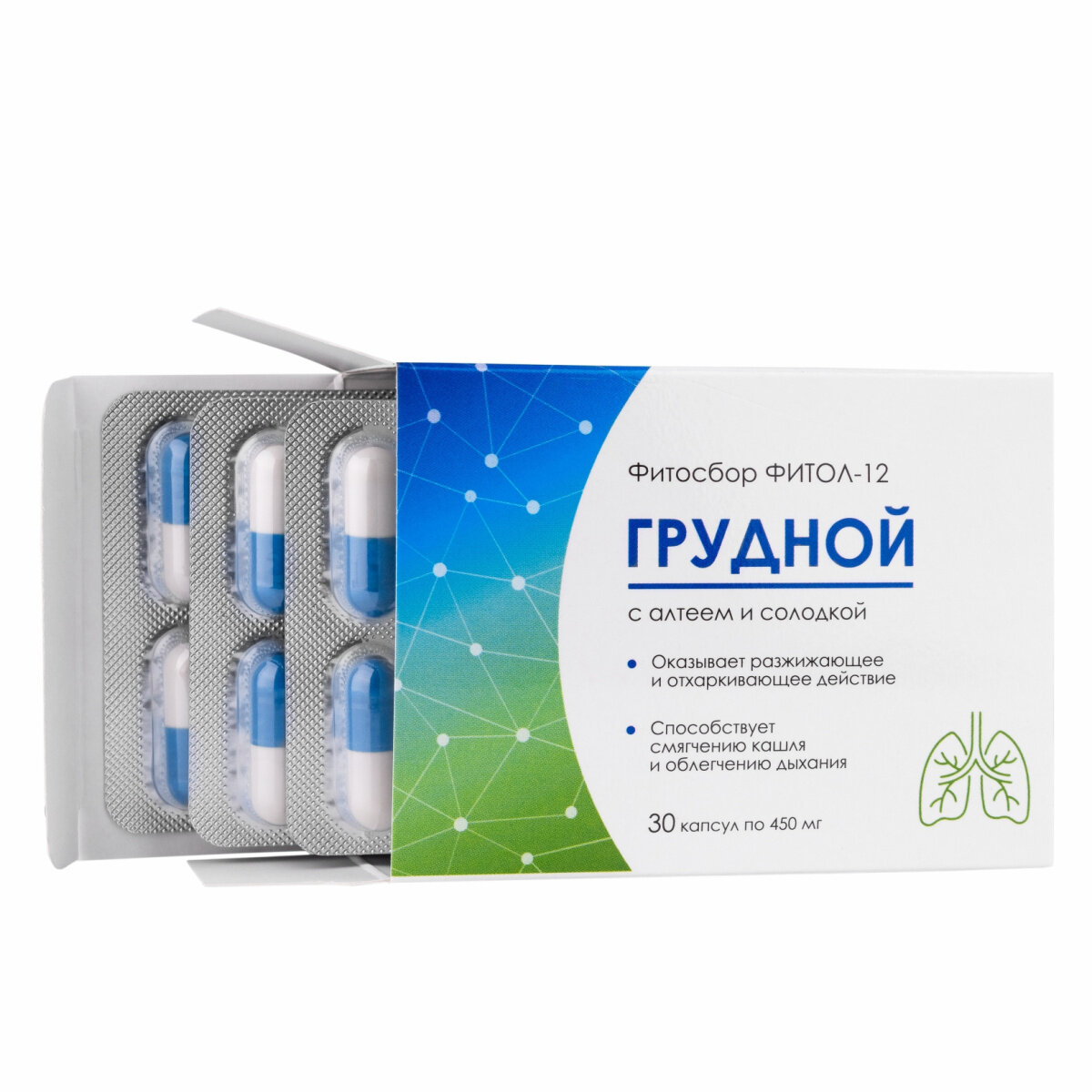 Фитол 12 Грудной ( 30 капс ) для снятия воспалительного процесса в органах дыхания