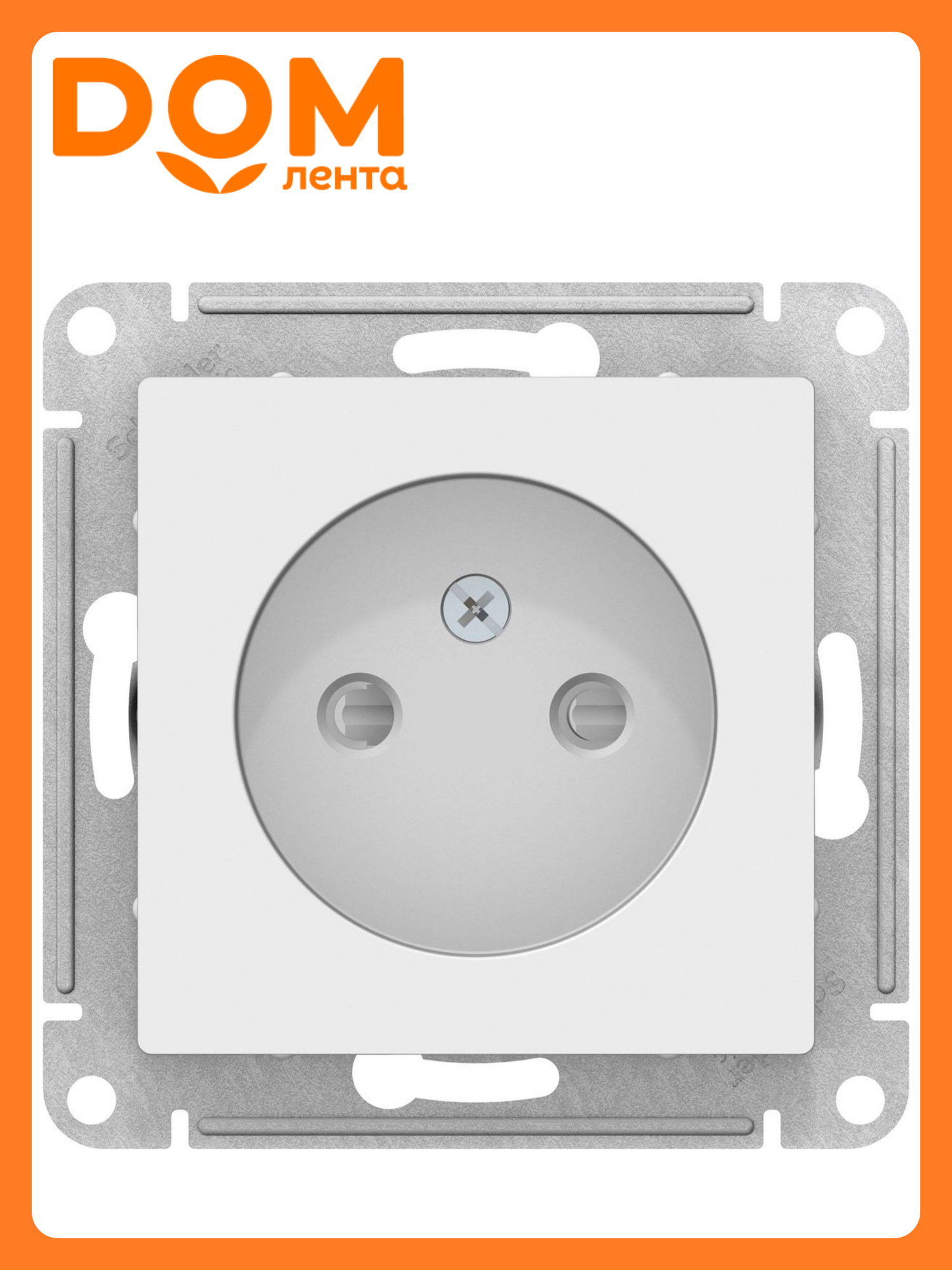 Розетка Schneider Electric AtlasDesign ATN000149, белая, геометрический дизайн