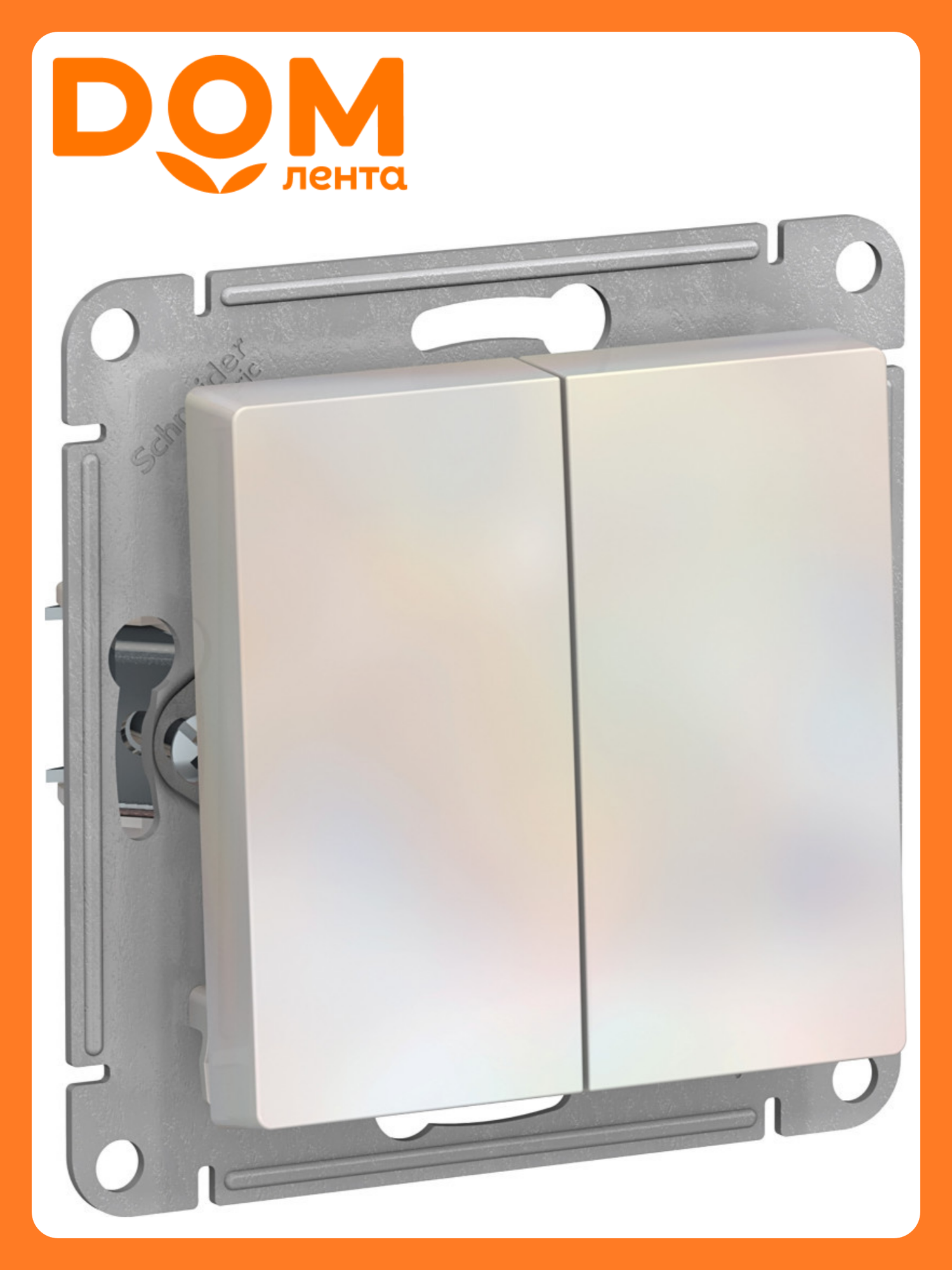 Выключатель 2-кл. AtlasDesign (сх. 2) 10А с самовозвратом механизм жемчуж. SE ATN000417