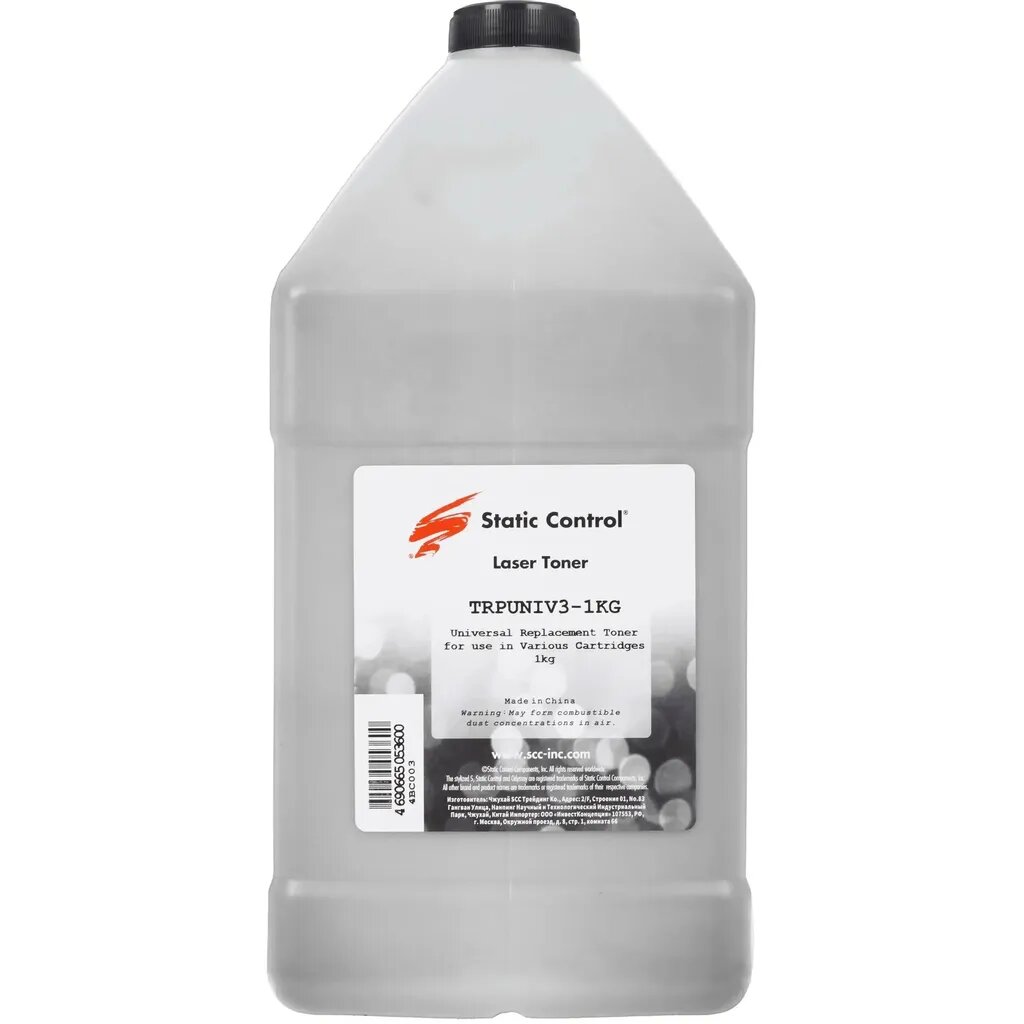 Тонер STATIC CONTROL TRPUNIV3-1KG, для Samsung ML1510/ML1610/MLTD101S/MLTD103L, черный, 1000грамм, флакон