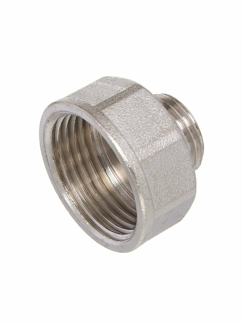 Переходник РосТурПласт 1/2'х3/4' ш-г никелированный латунный для систем отопления и водоснабжения