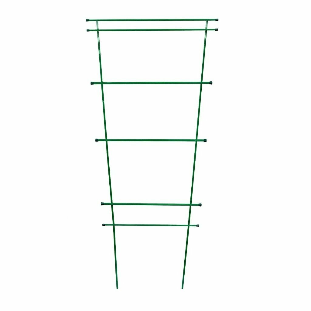 Шпалера для растений Садовита Лесенка-трапеция 70х171 см, металлическая опора для вьющихся цветов и винограда, зеленая